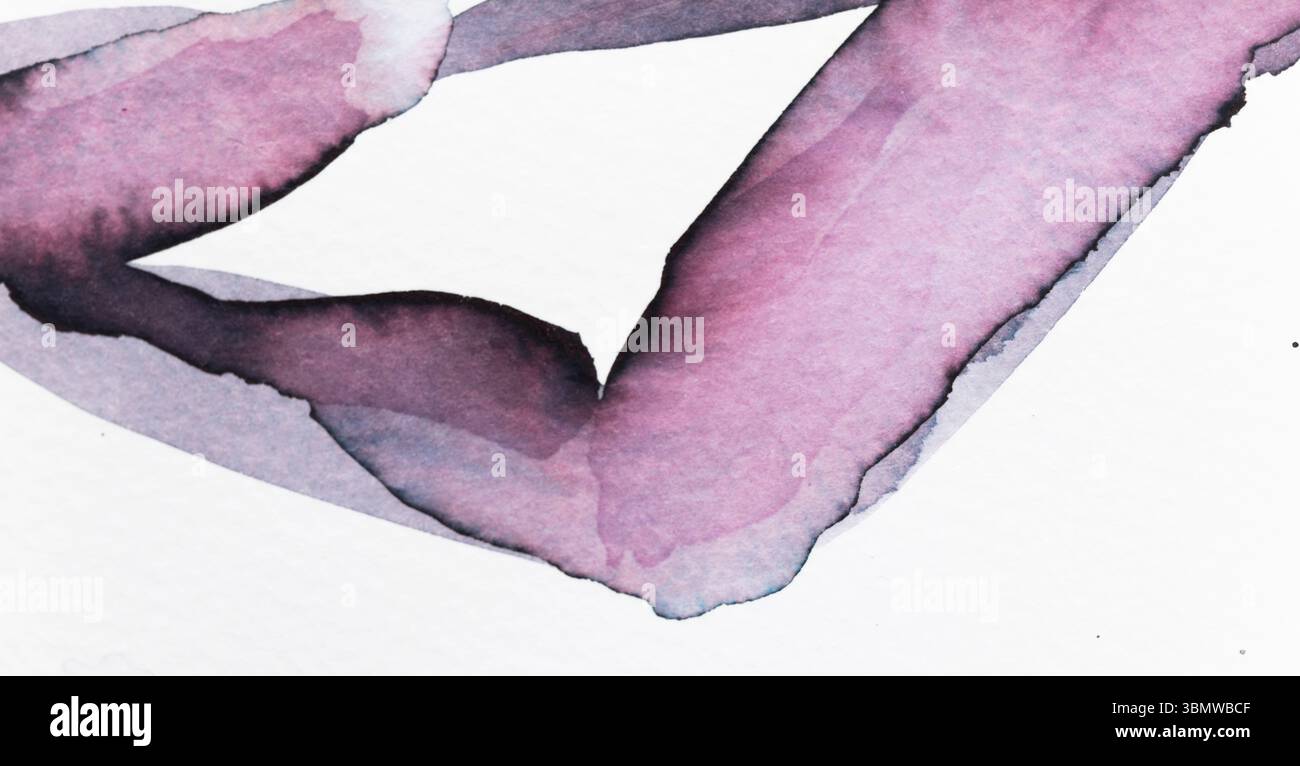 Illustration of abstract poses with soft watercolor strokes in purple ...