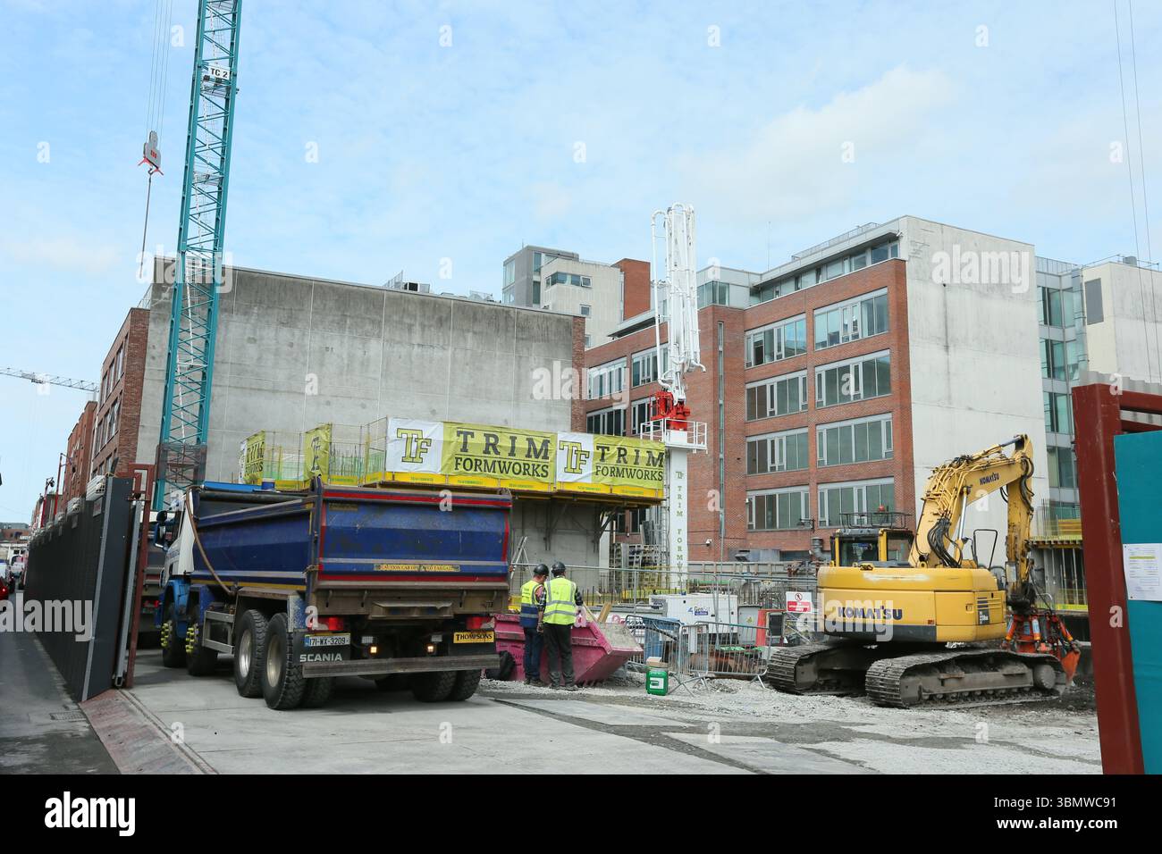 Dublin, Ireland - 18th June 2025 - lmage of a construction site, with ...