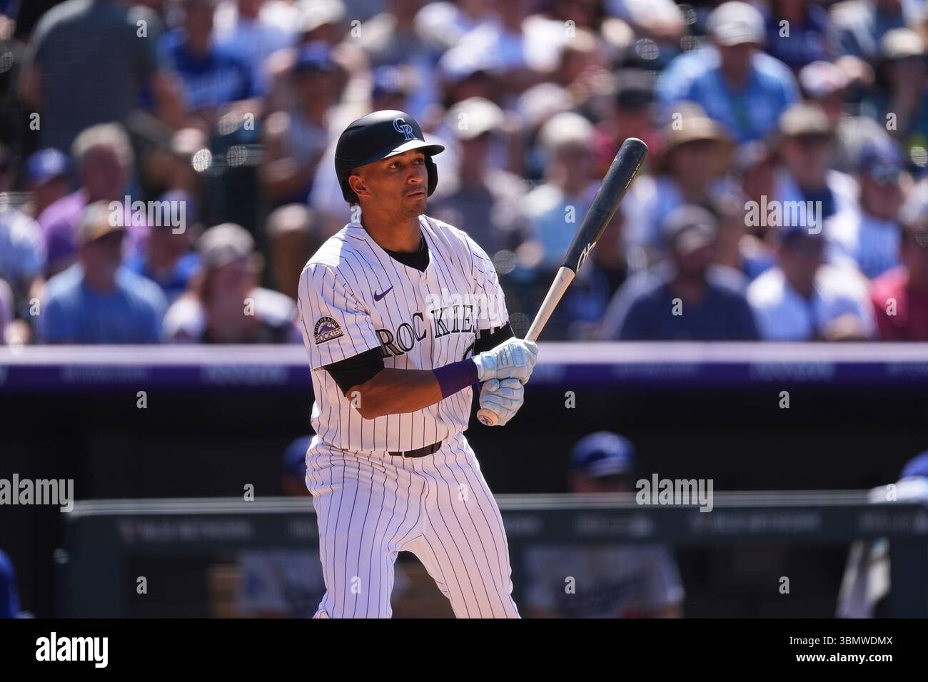 Colorado Rockies shortstop Ryan Ritter (8) in the eighth inning of a ...