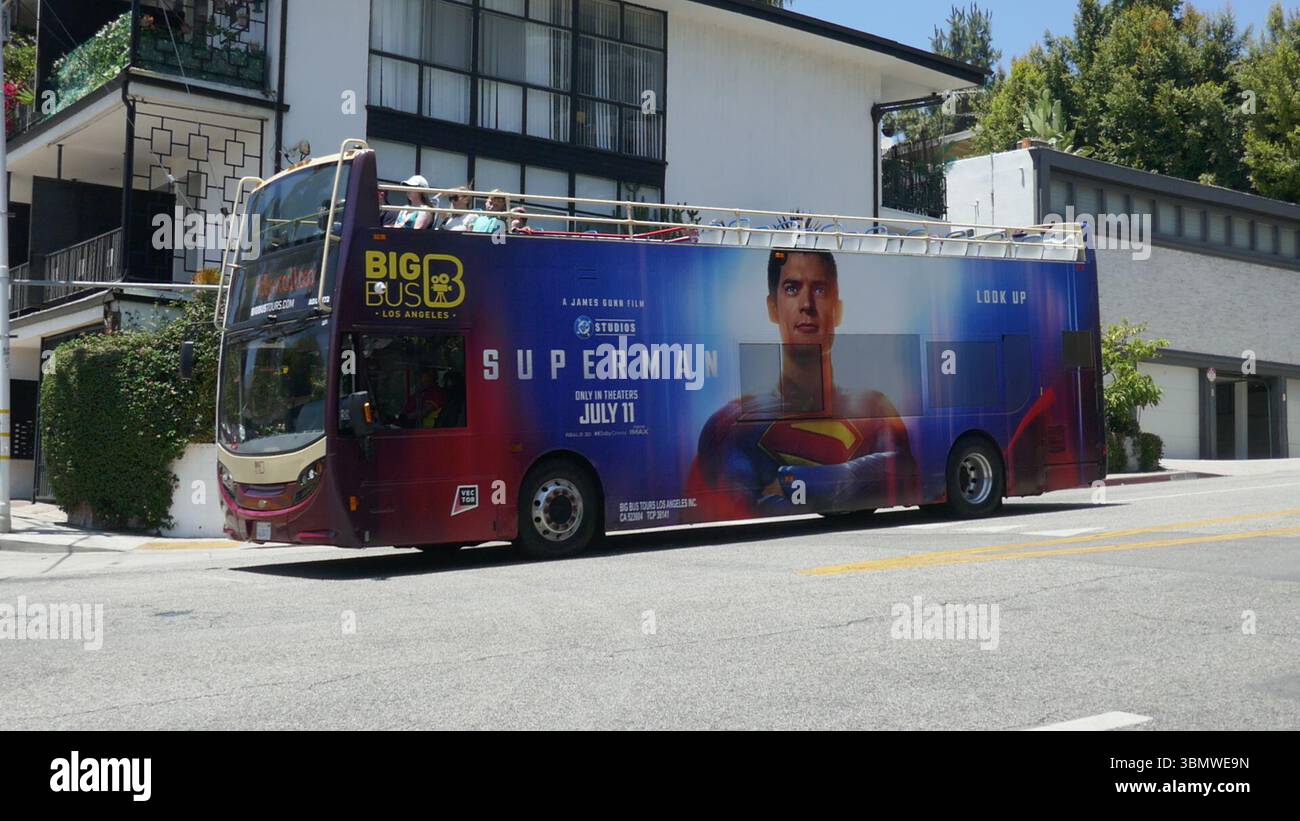 Los Angeles, California, USA 28th June 2025 Superman Bus Billboard on ...
