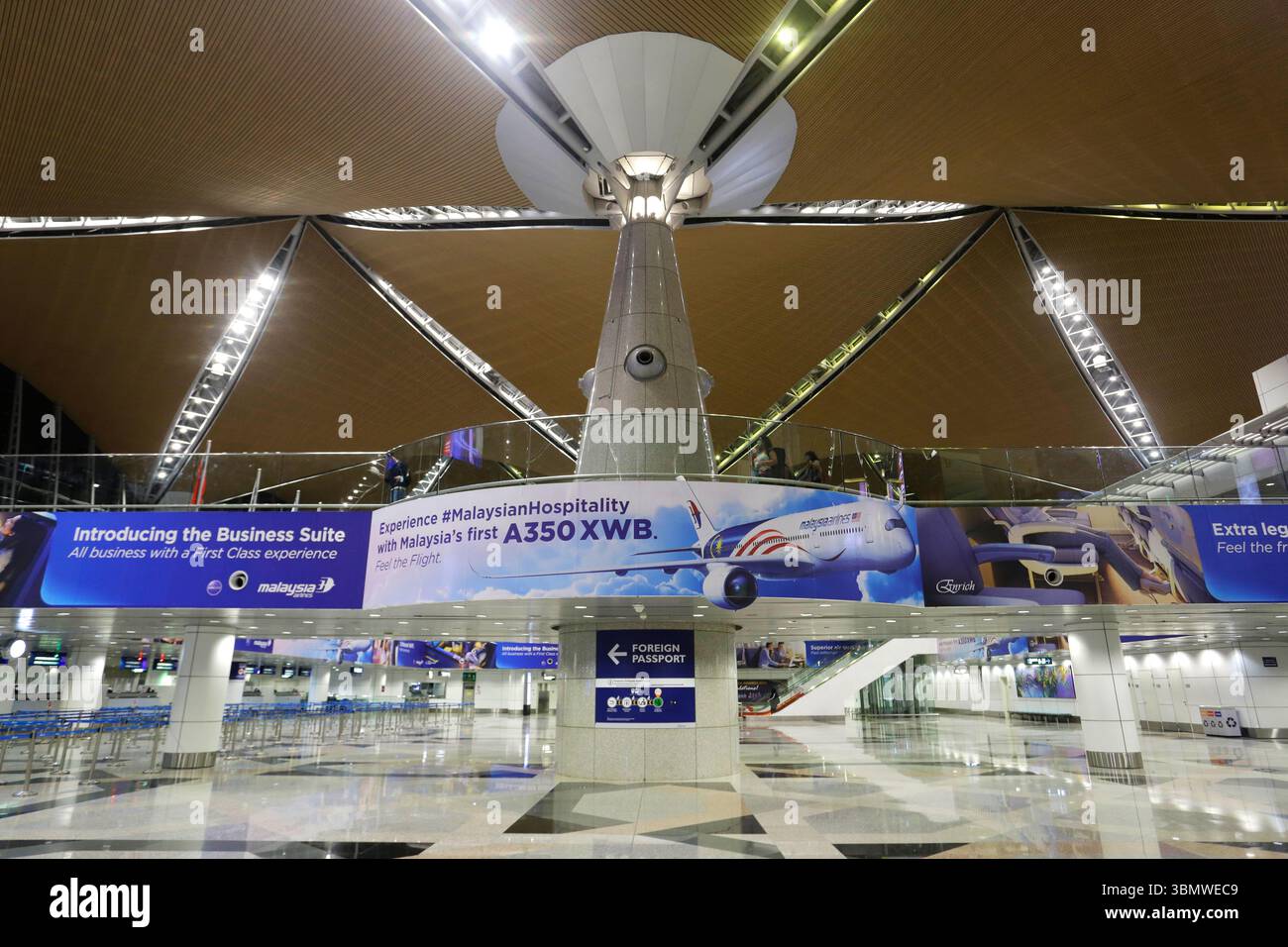 Kuala Lumpur, Malaysia - December 6, 2022: Panoramic view of KLIA ...