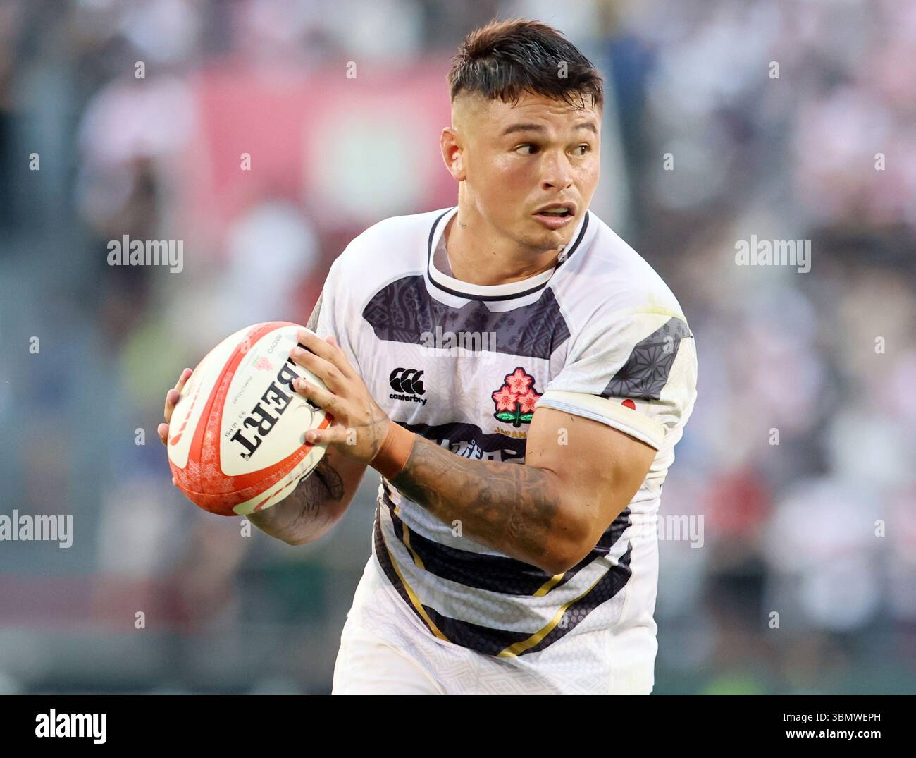 Tokyo, Japan. 28th June, 2025. Japan XV rugby team center Charlie ...