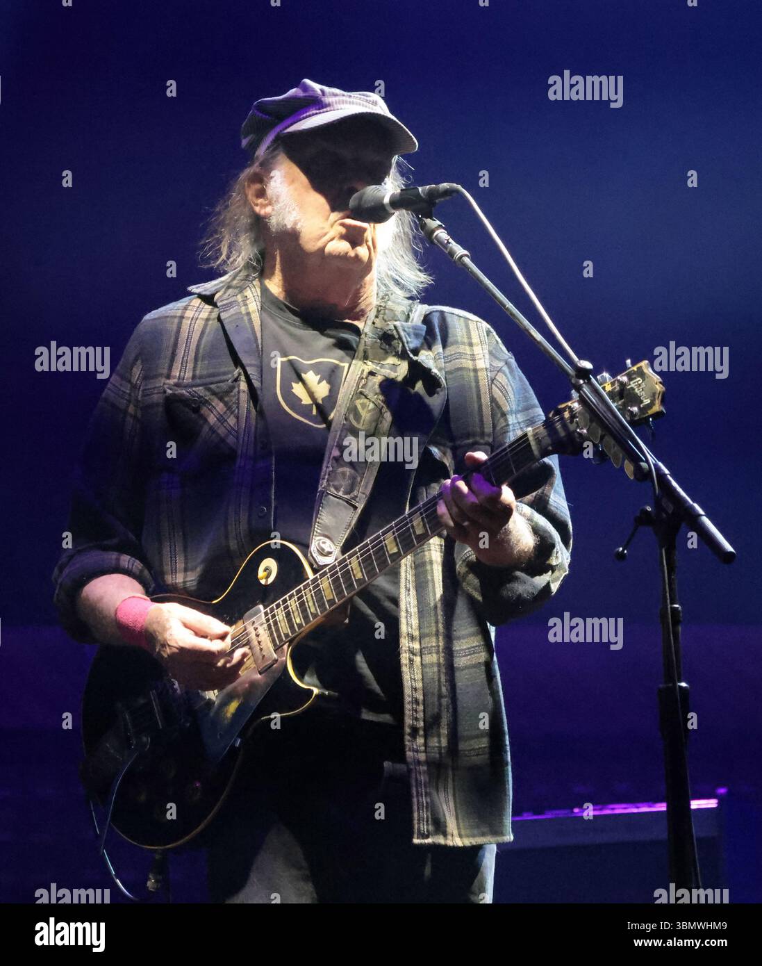 Neil Young and the Chrome Hearts perform on the Pyramid Stage at the ...