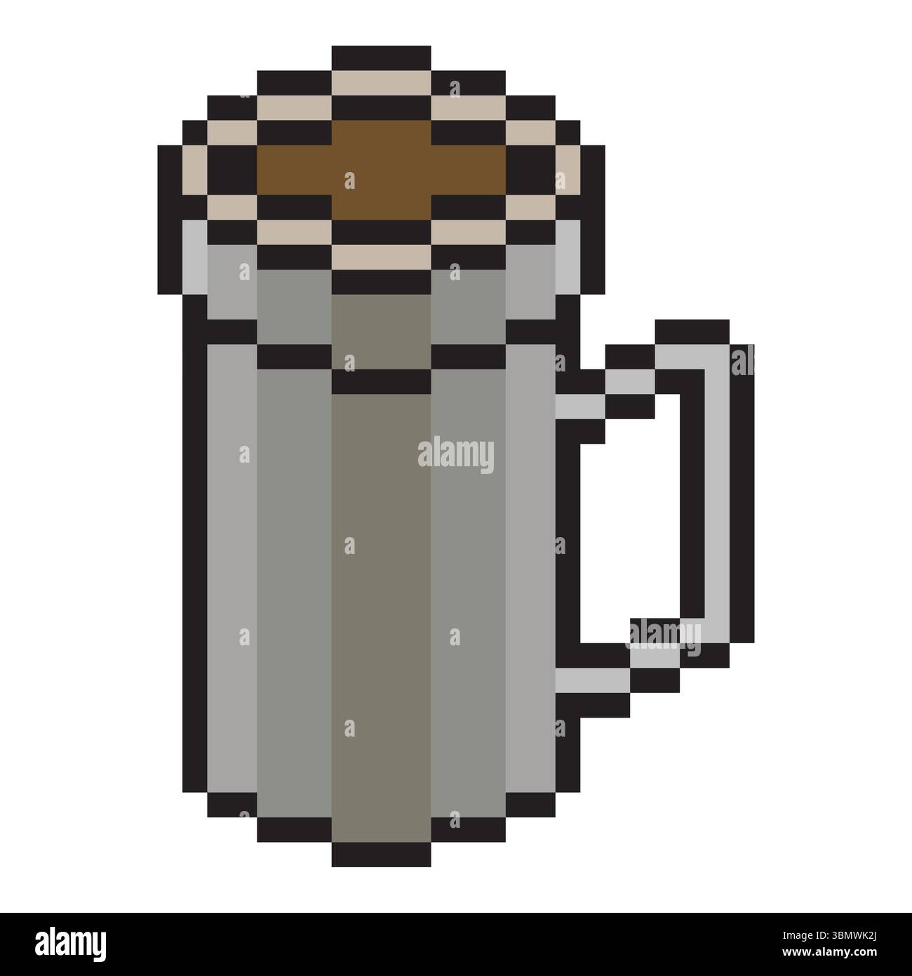 Coffee mug with pixel art Stock Vector Image & Art - Alamy