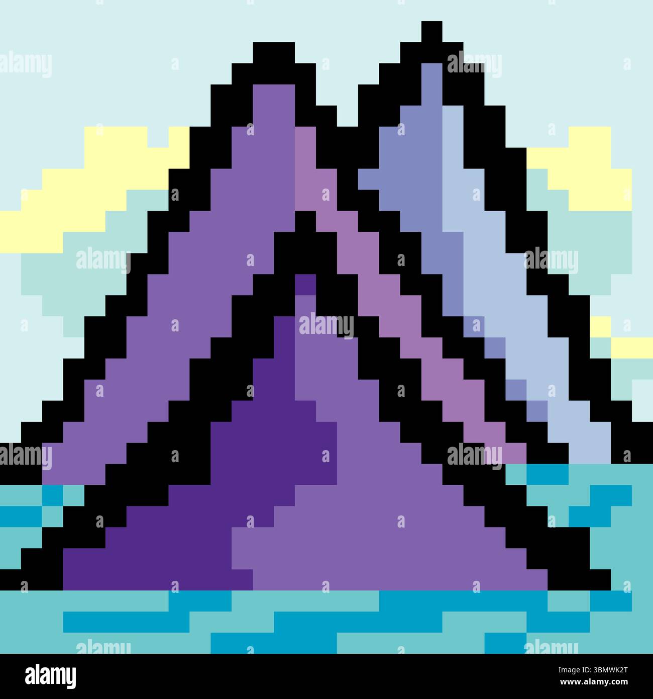 Landscape bit pixel art Stock Vector Images - Alamy