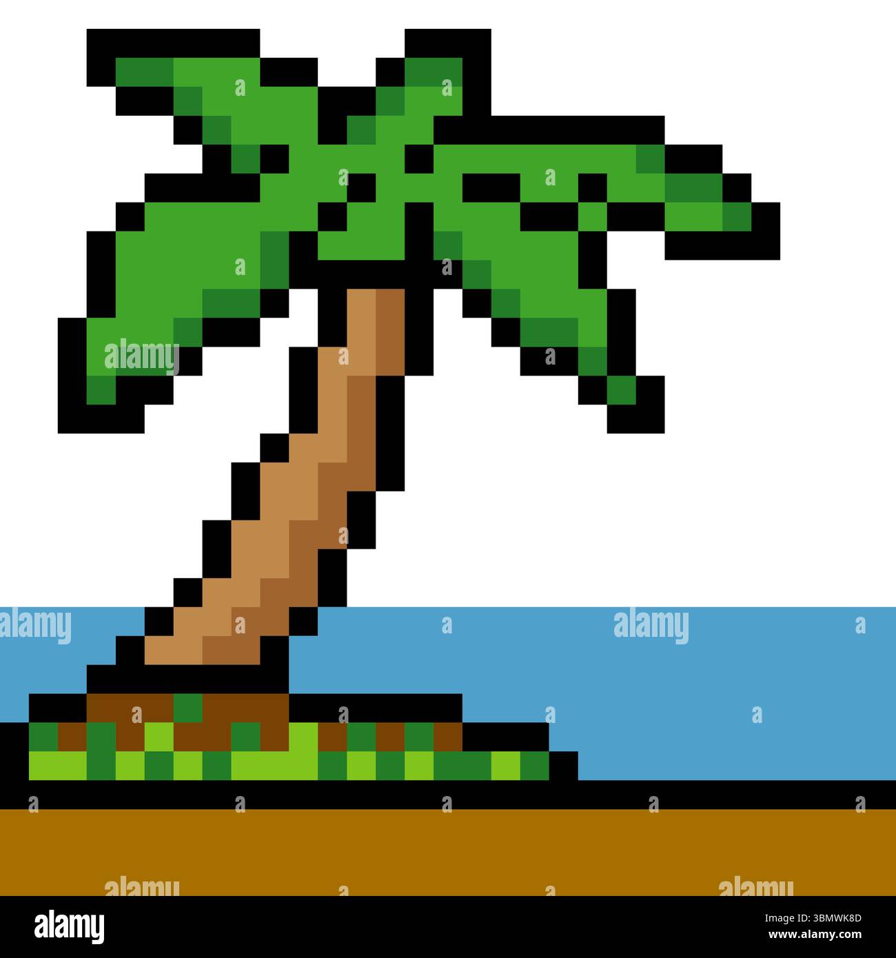Palm tree in pixel art style Stock Vector Image & Art - Alamy