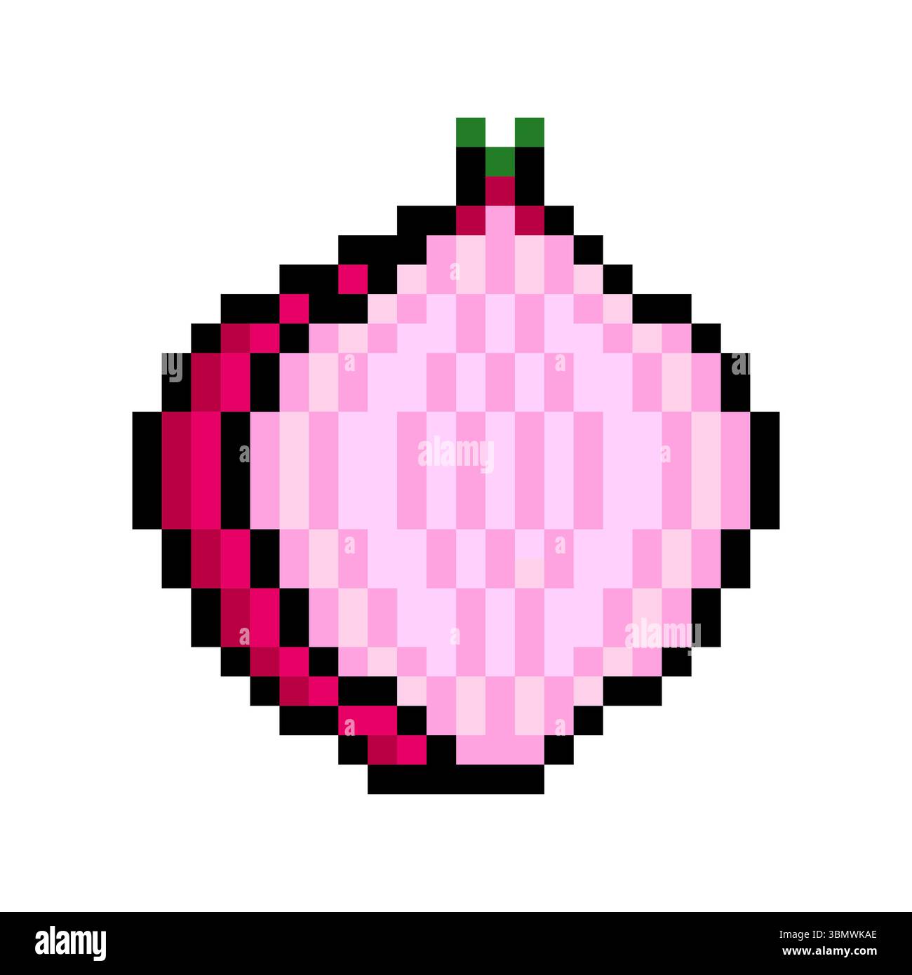 Half full red onion slice with pixel art Stock Vector Image & Art - Alamy