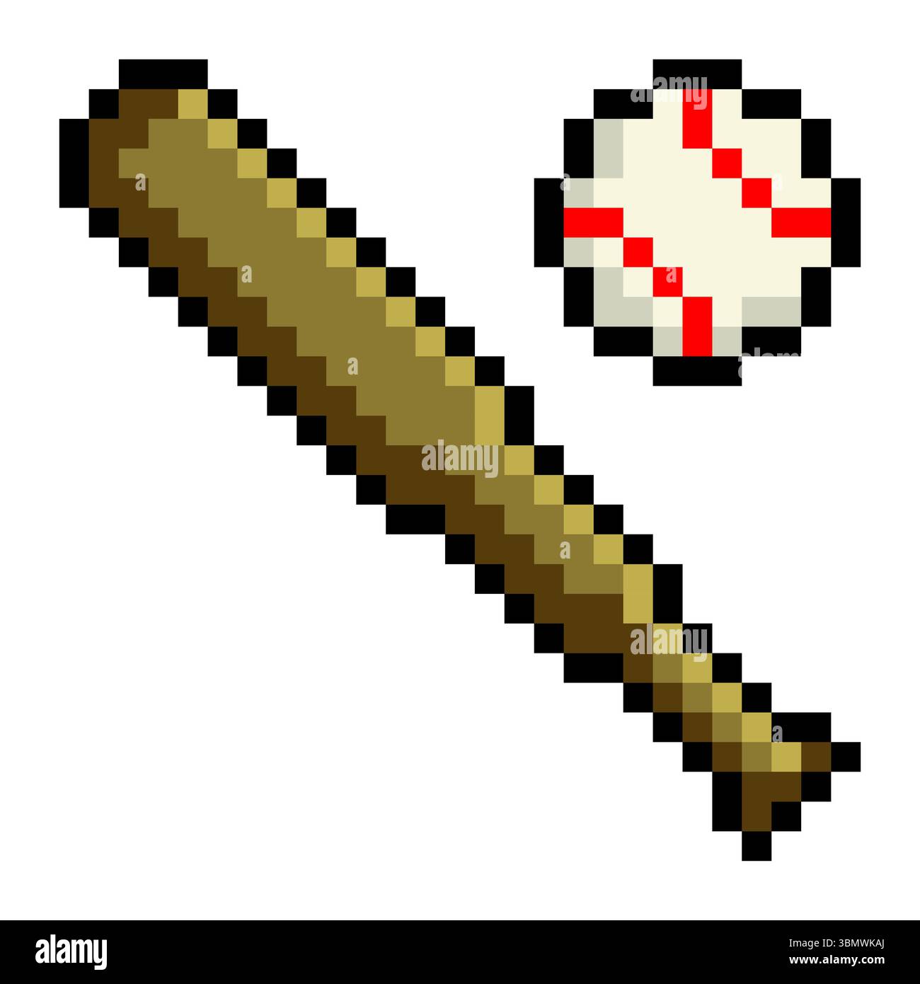 Baseball bat in pixel art style Stock Vector Image & Art - Alamy