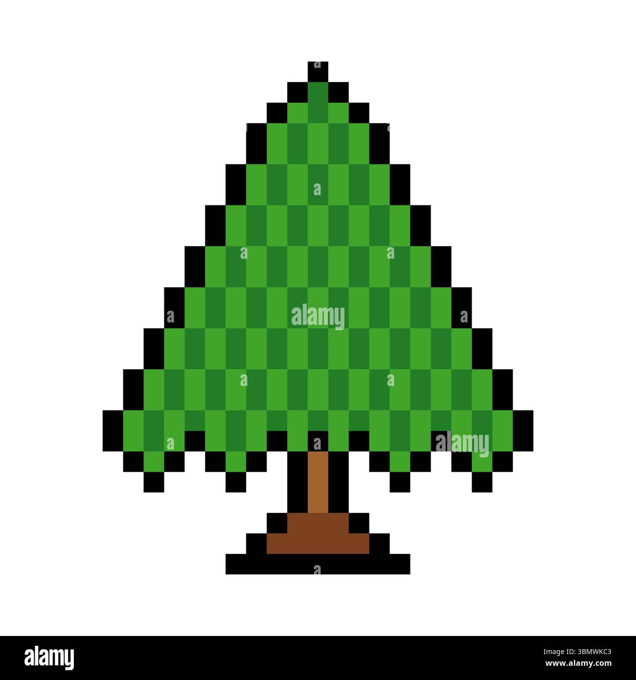 Pine tree in pixel art style Stock Vector Image & Art - Alamy