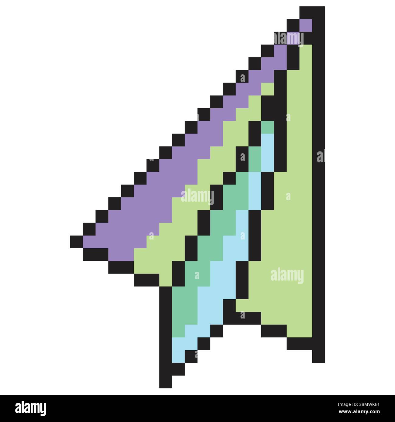 Paper airplane in pixel art style Stock Vector Image & Art - Alamy