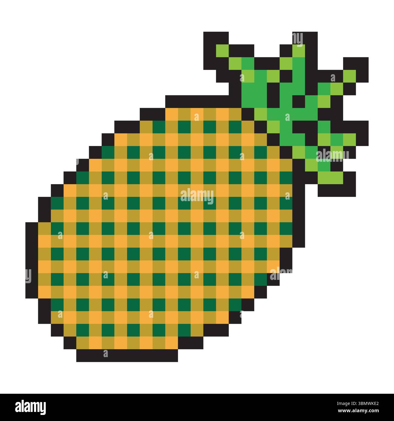 Pineapple in pixel art style Stock Vector Image & Art - Alamy