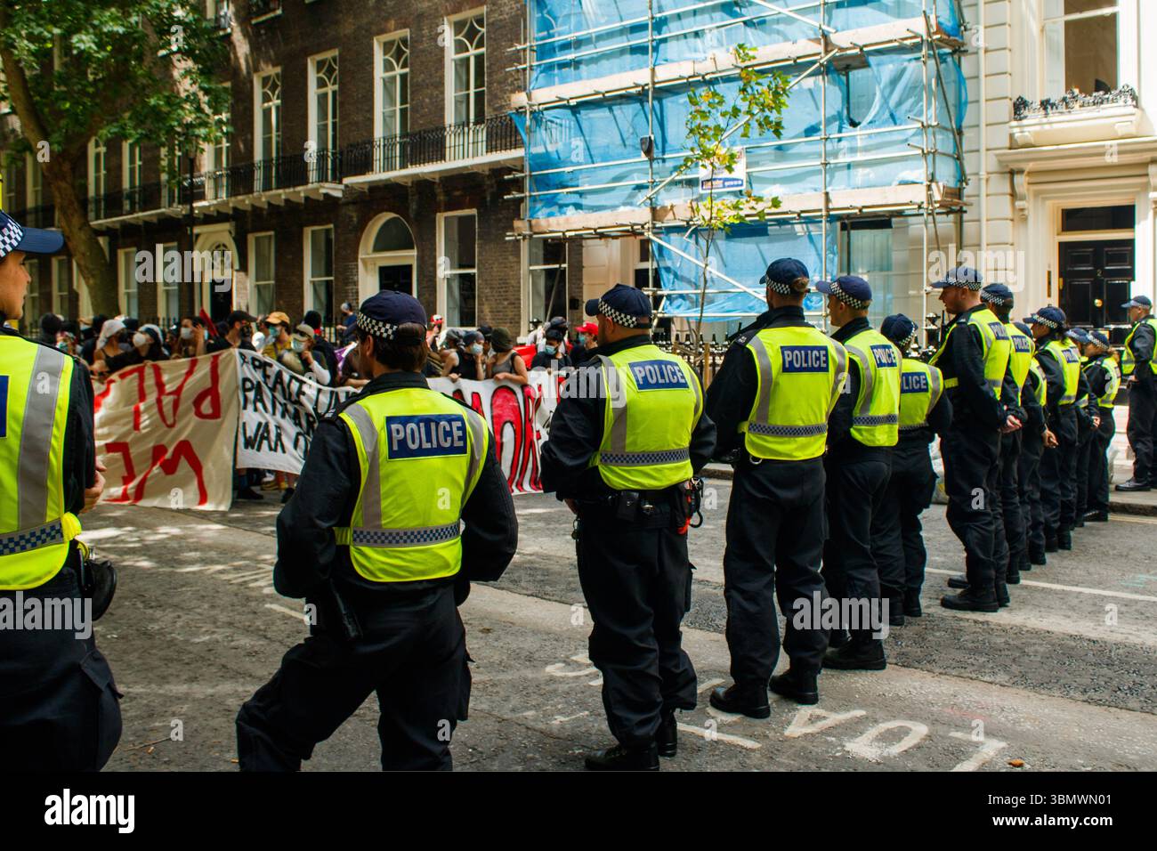 London, England, 28th June 2025. A photo from an Anti Fascist counter ...