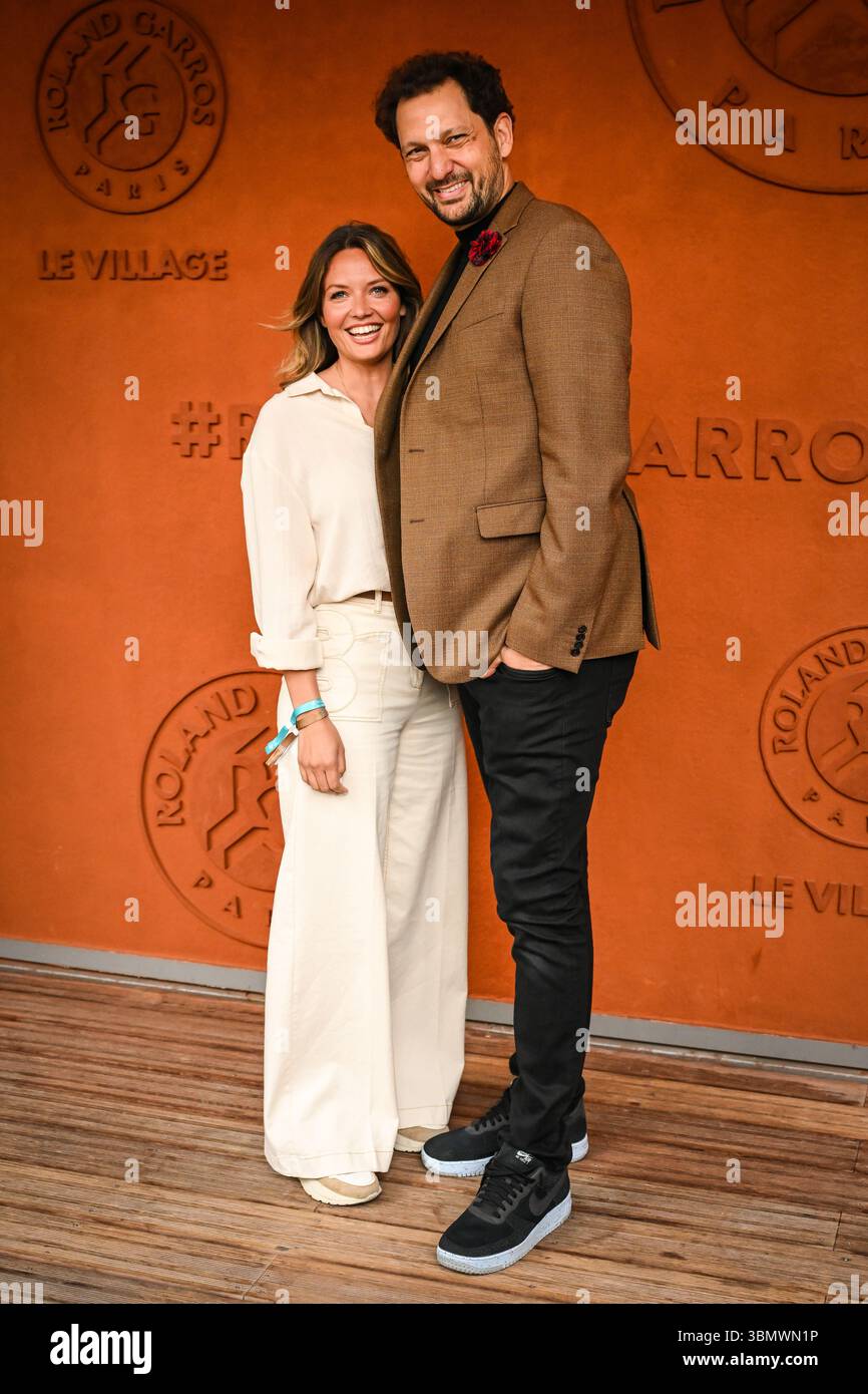 Gennifer DEMEY and Eric ANTOINE during the fourteenth day of the Roland ...