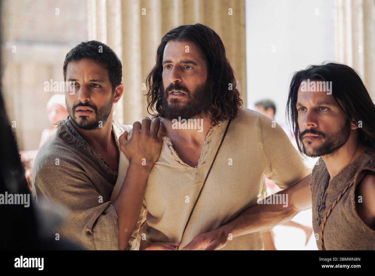 The Chosen (Season 4, 2017 - ) Simon Zee (Alaa Safi) Jesus (Jonathan Roumie) SimonPeter (Shahar ...