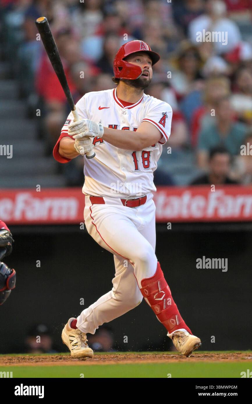 Los Angeles Angels' Nolan Schanuel hits a two-run home run in the third ...