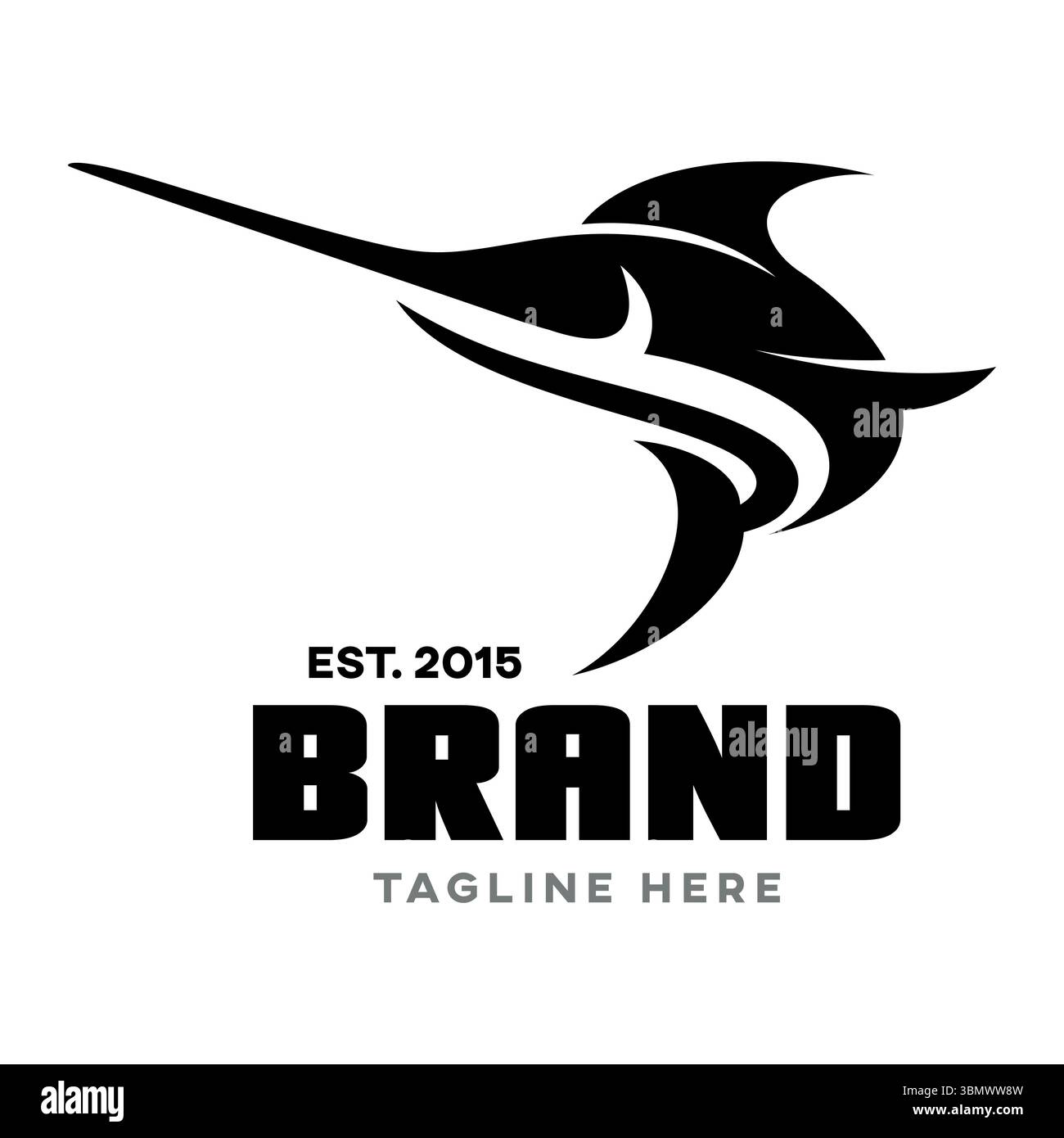 Logo marlin Black and White Stock Photos & Images - Alamy