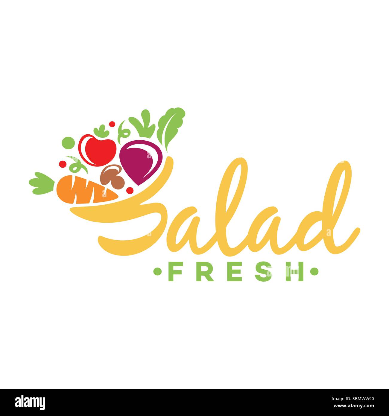 Modern salad logo. Vector illustration Stock Vector Image & Art - Alamy