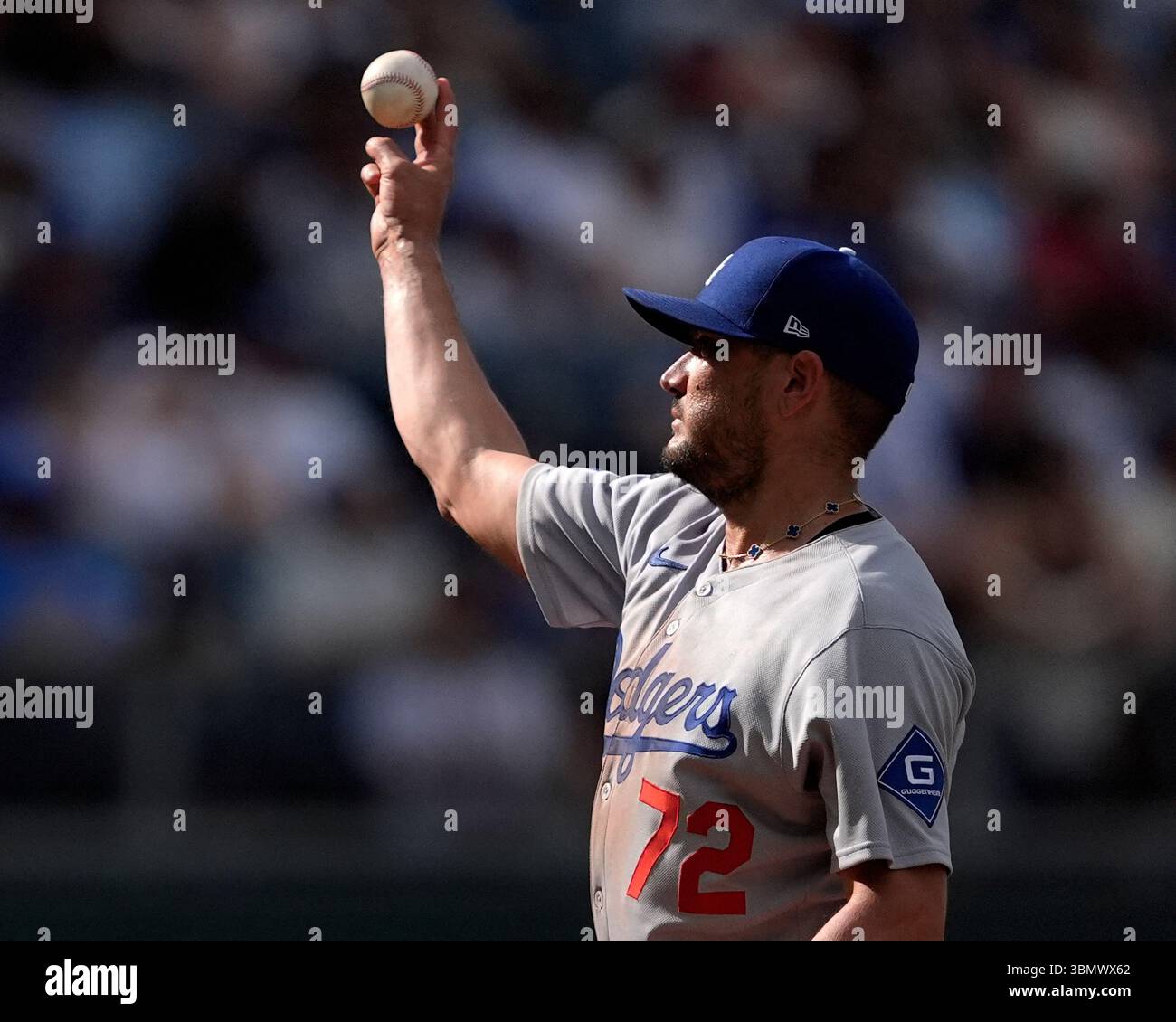 June 28, 2025: Los Angeles Dodgers second base Miguel Rojas (72) comes ...