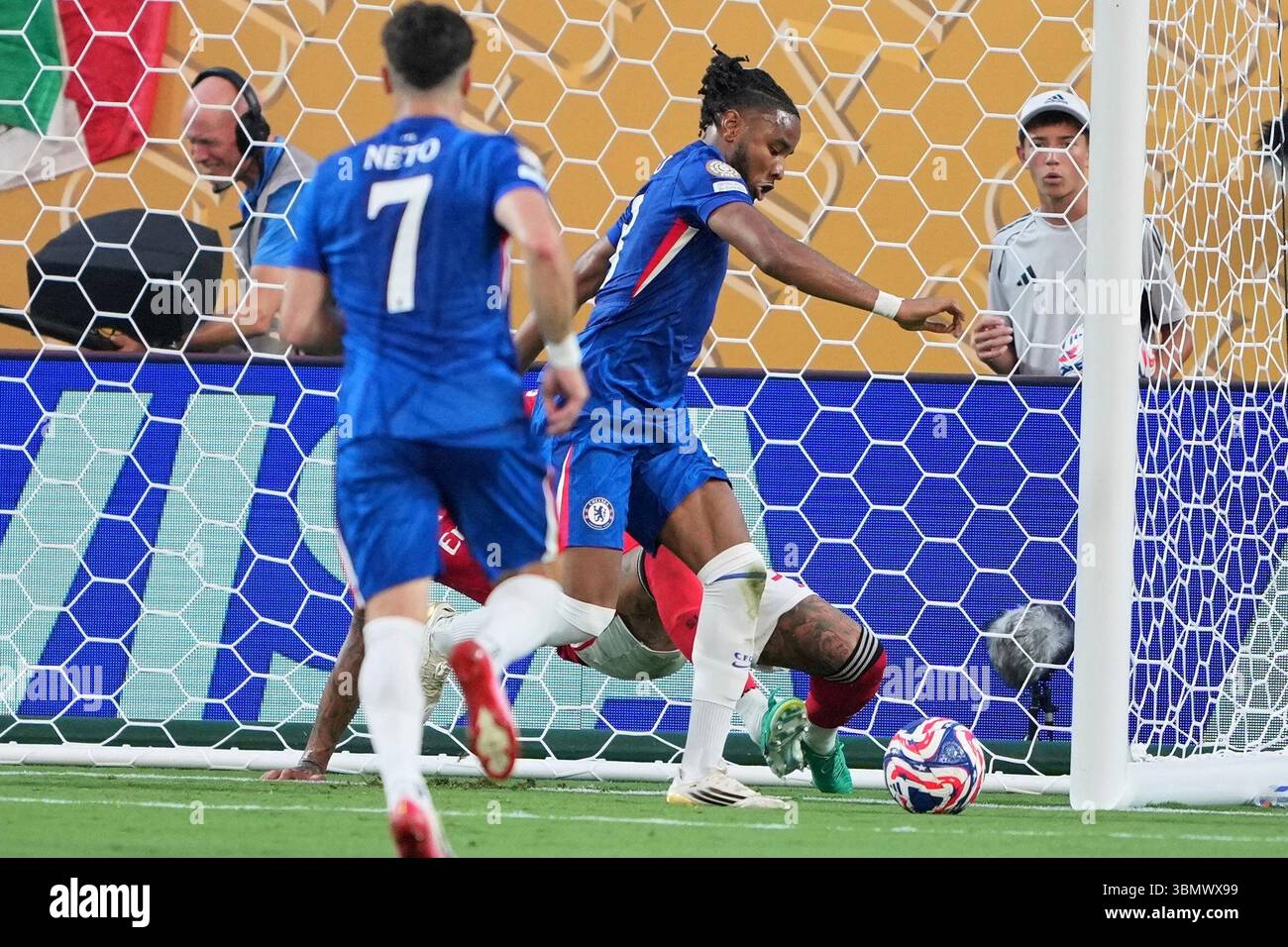 Chelsea's Christopher Nkunku scores his teams second goal during the ...