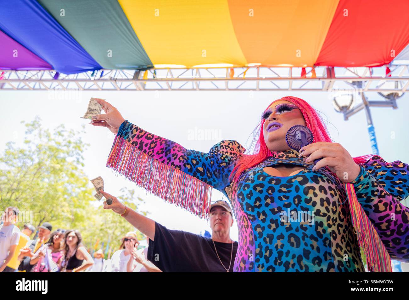 June 28, 2025, Van Nuys, California, USA: Drag queen performer JENNA ...