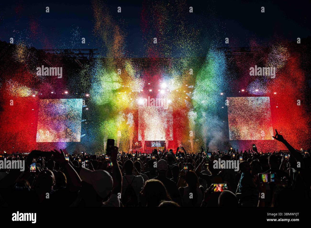 Stadio Diego Armando Maradona, Naples, Italy, June 28, 2025, Pinguini ...