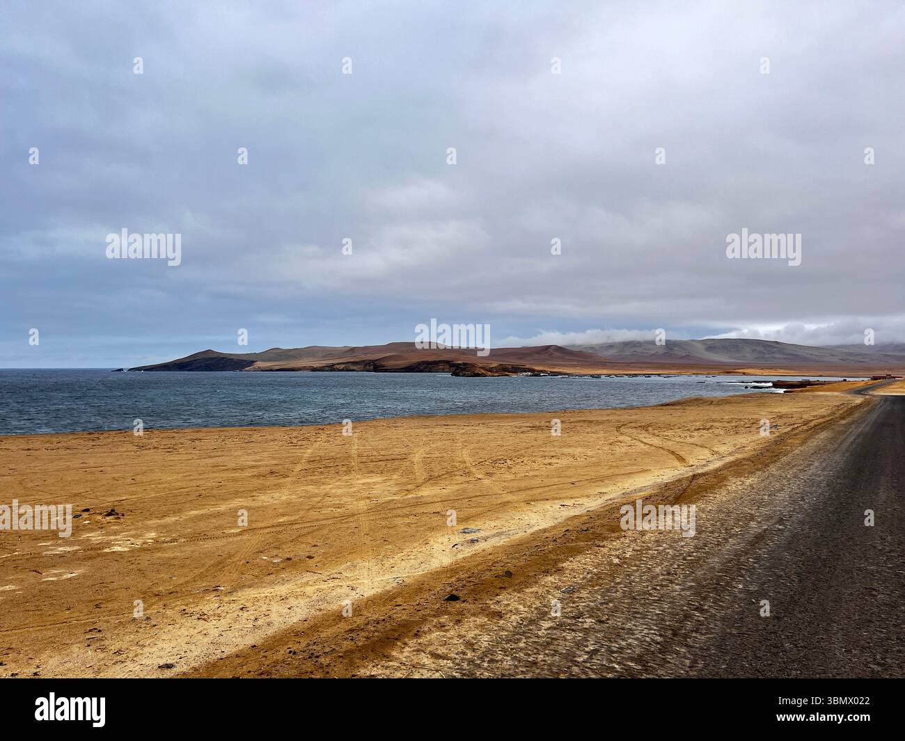 Road going through desert landscape next to Pacific coast in National ...