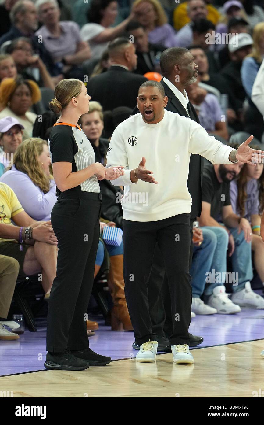 United States. 27th June, 2025. Chicago Sky head coach Tyler Marsh has ...