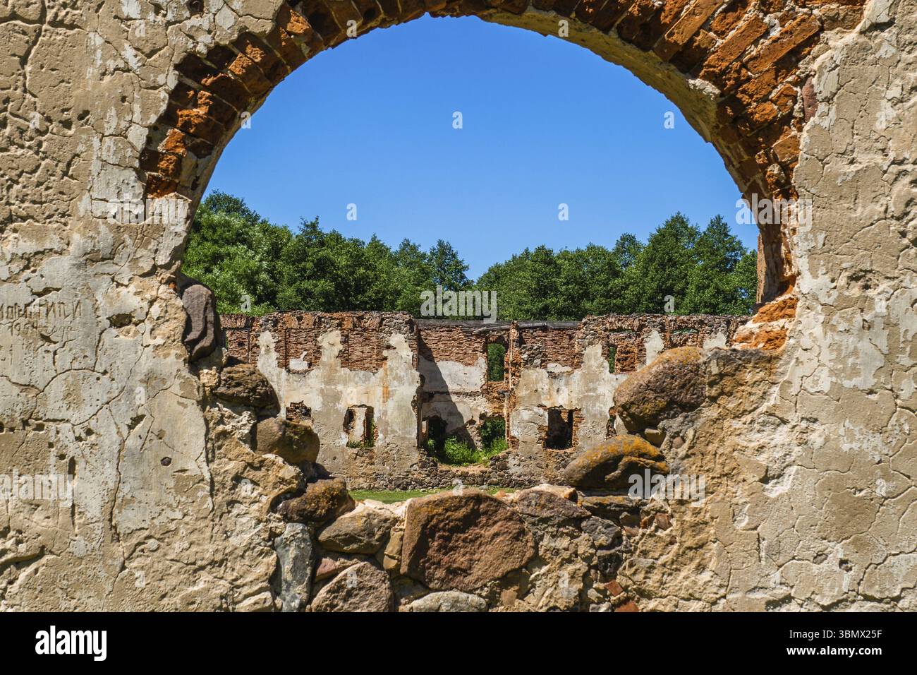 Old Manor Bricks Ruins, Republic of Paulava, Lithuania, Europe Stock ...