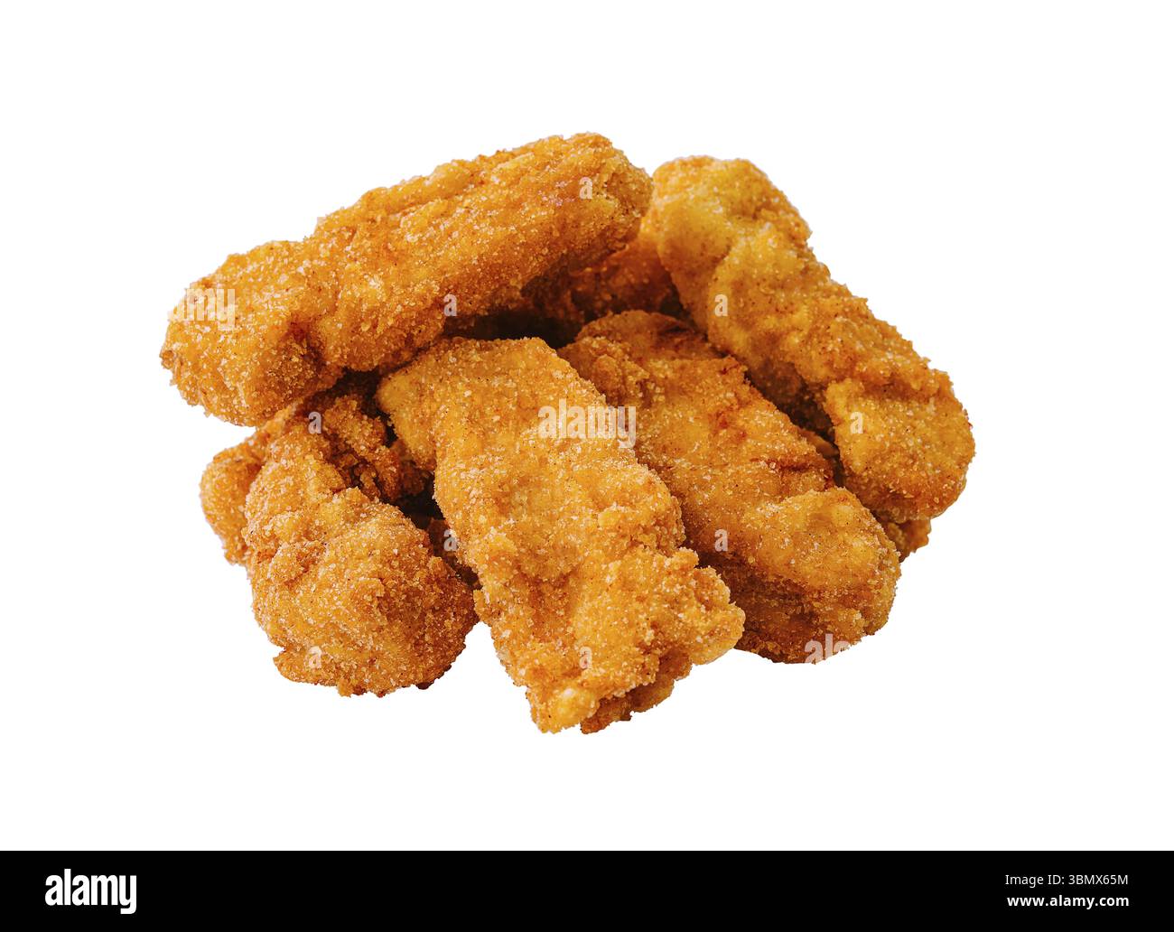food still-life, Chicken nuggets isolated on white background Stock ...