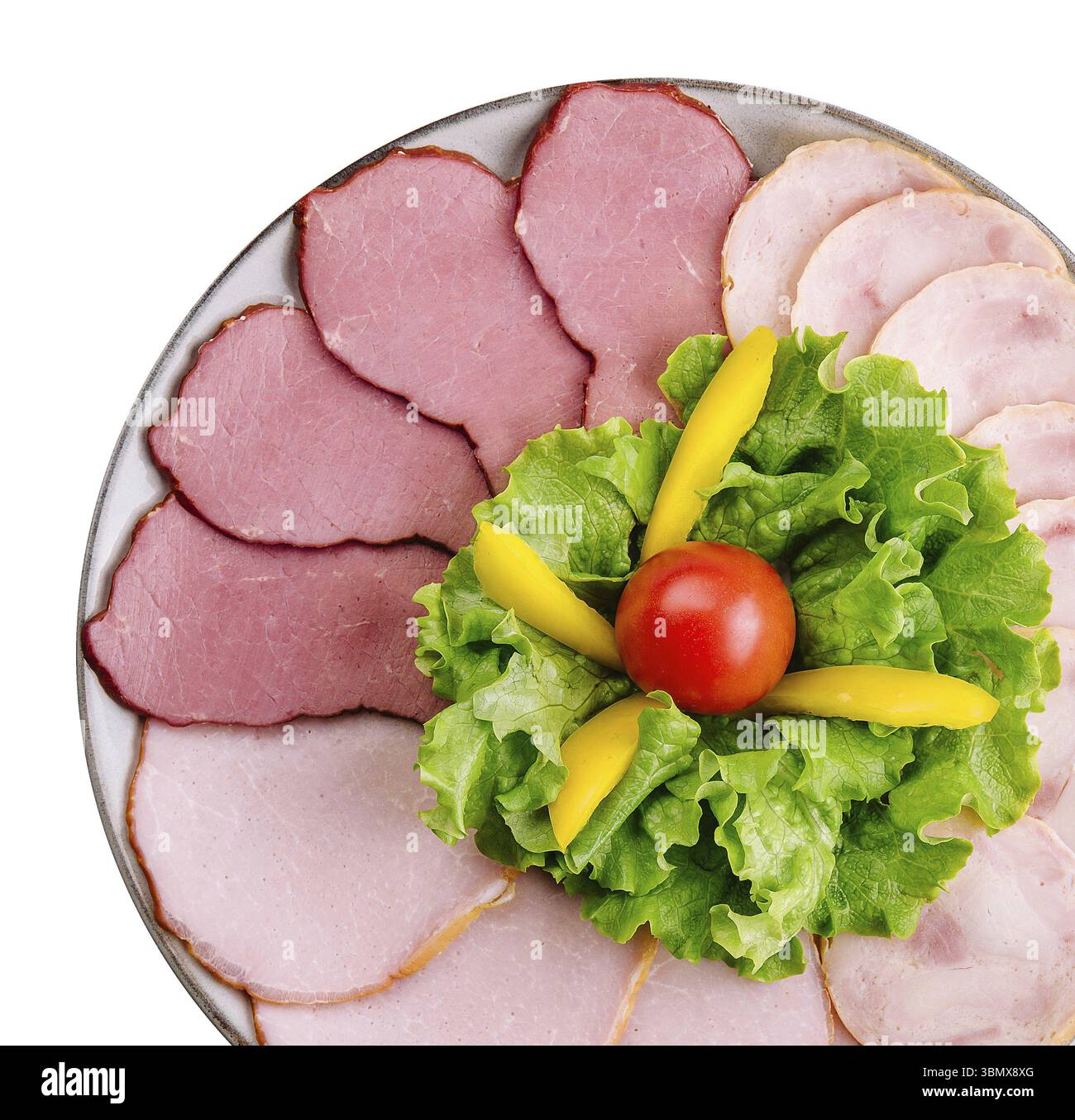 Top view sliced sausage hi-res stock photography and images - Alamy