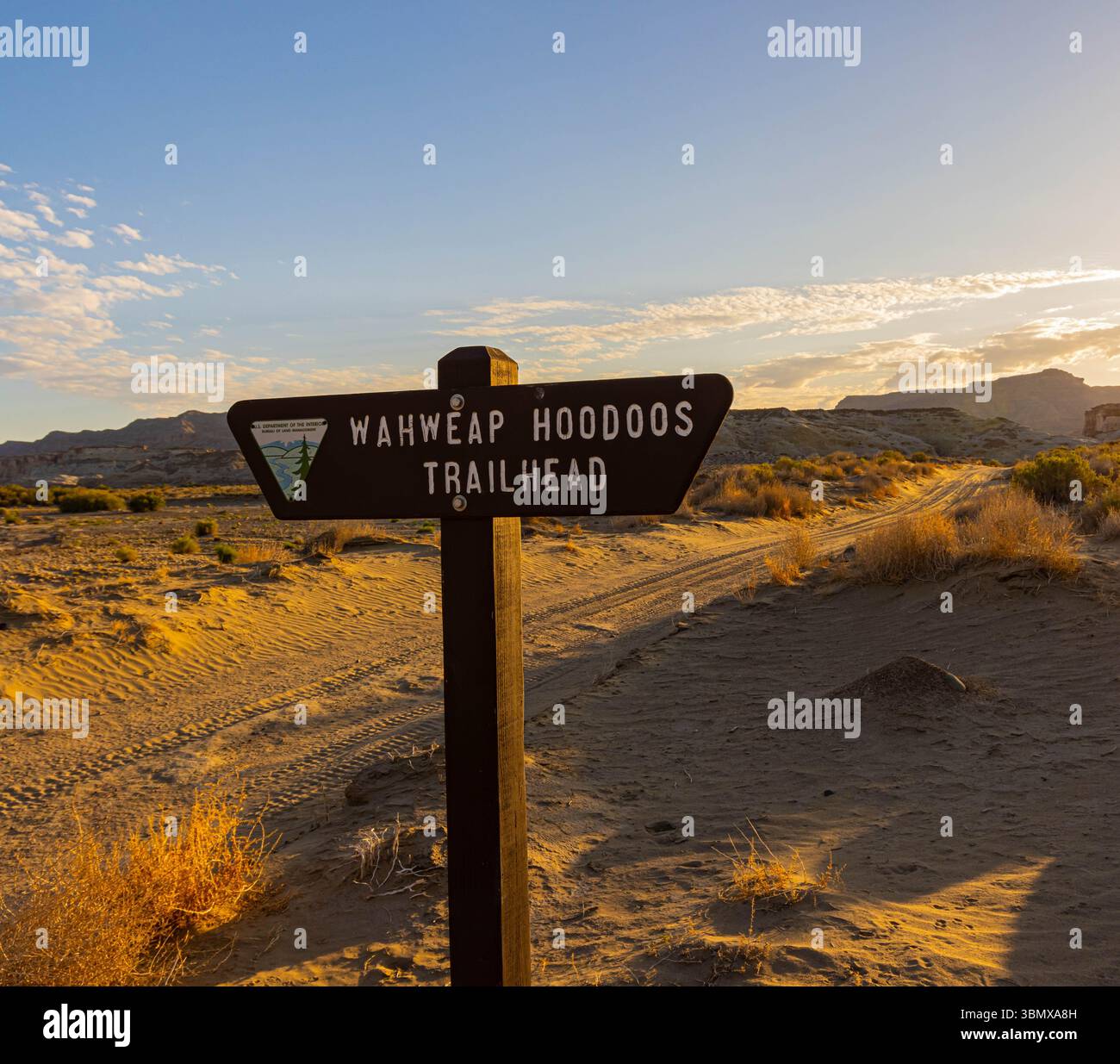 Trailhead Sign For The Wahweap Hoodoos, Grand Staircase-Escalante ...