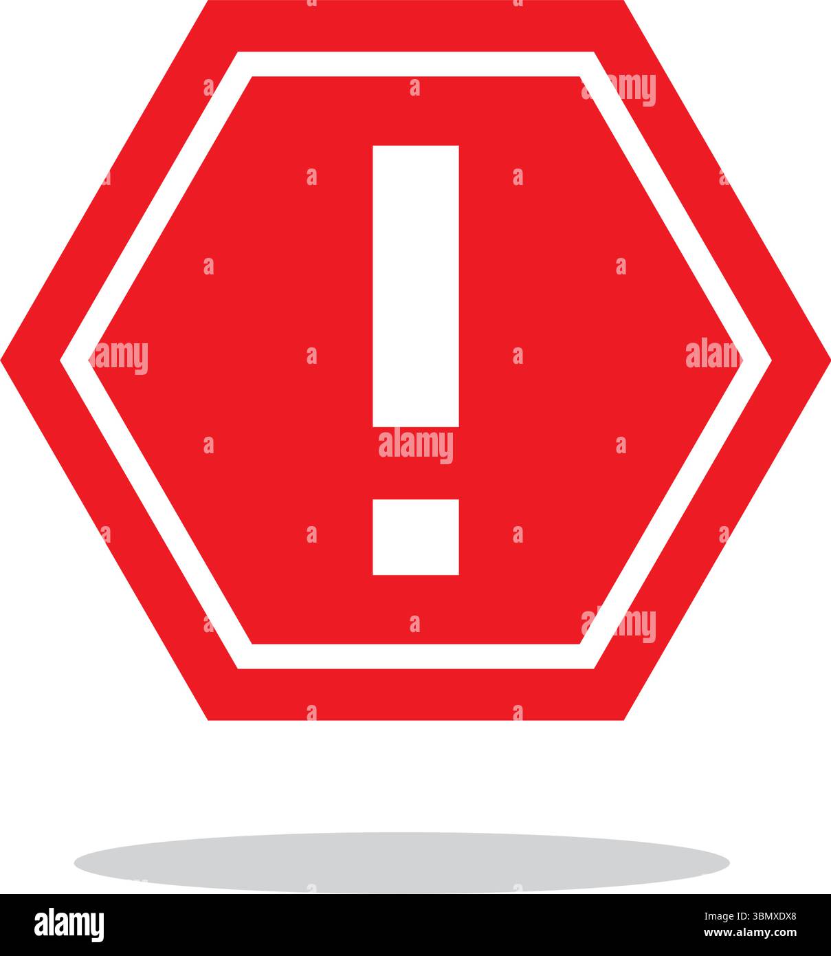 red warning sign with an exclamation point for prohibited activities ...