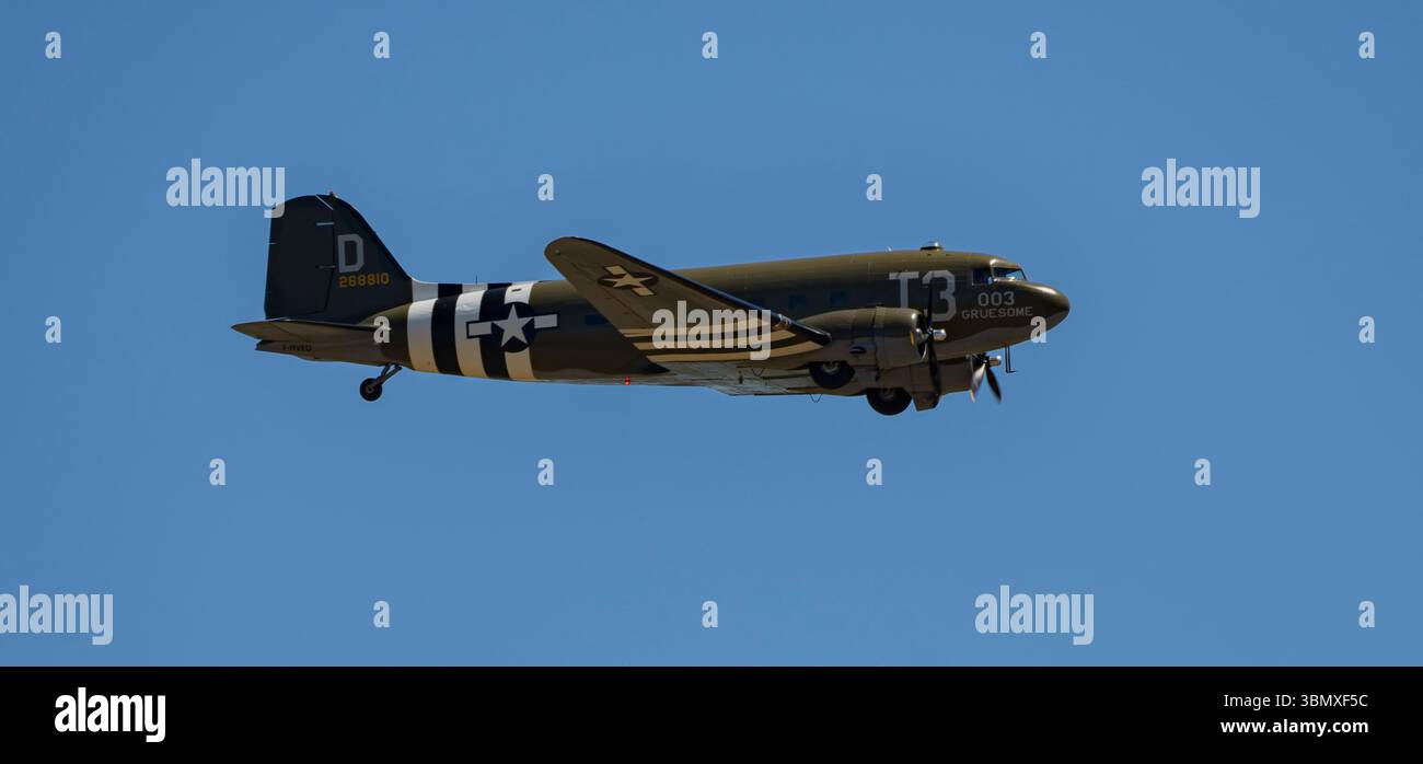 Douglas DC-3A at BA115 Air Show 2025 in Orange, France Stock Photo - Alamy