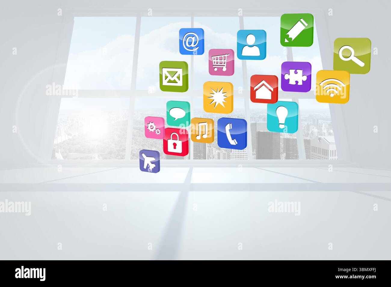 Computing application icons Stock Photo - Alamy