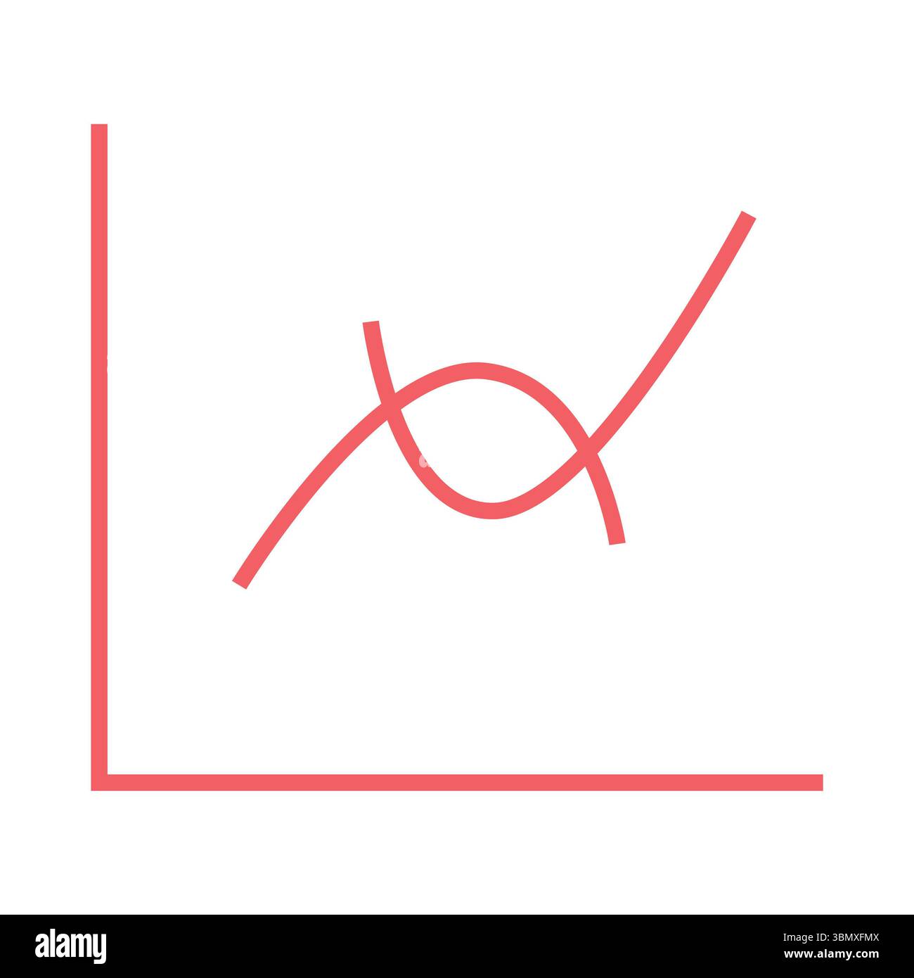 Line graph illustration Cut Out Stock Images & Pictures - Alamy