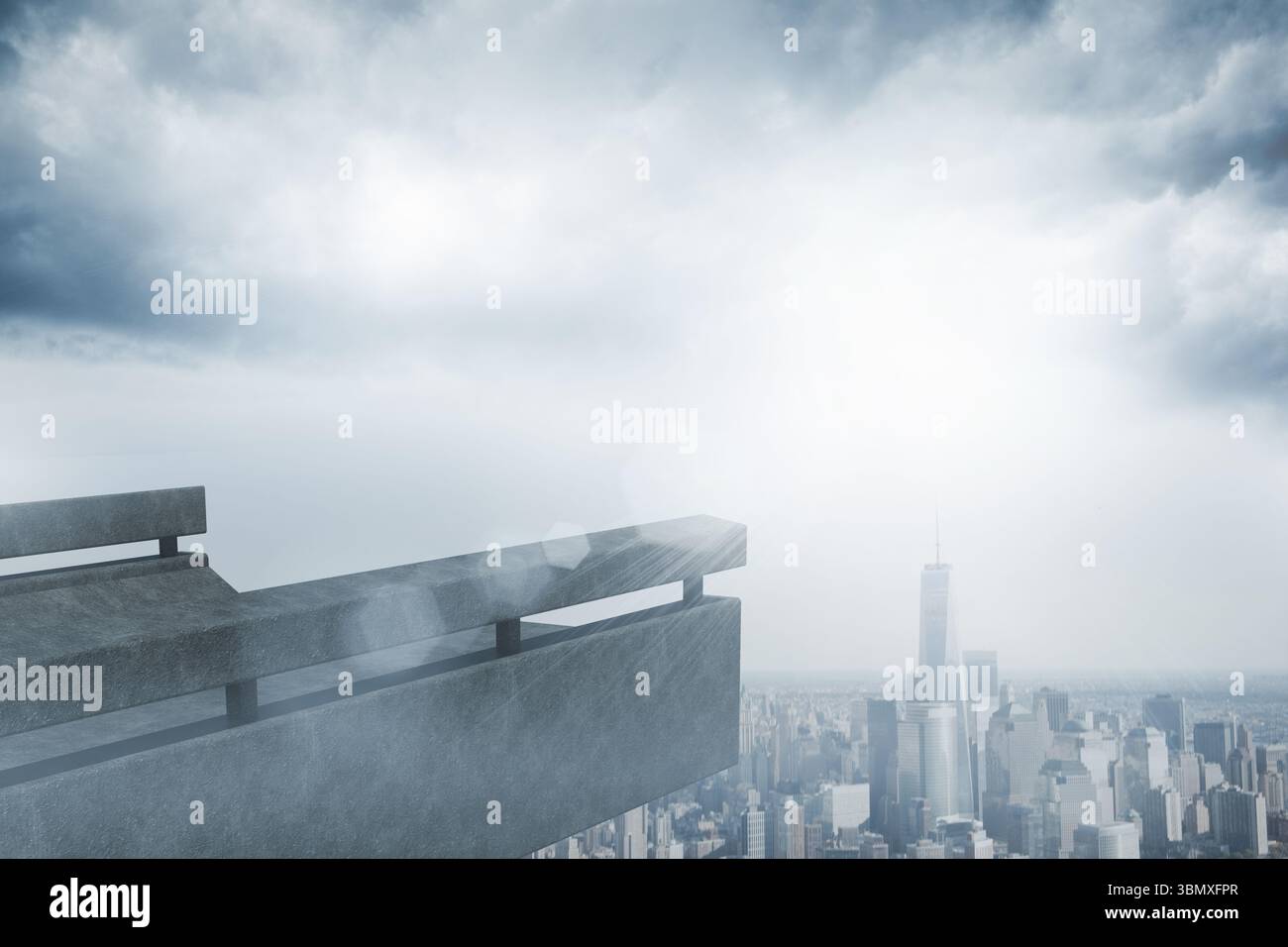 Unfinished bridge leading to city Stock Photo - Alamy