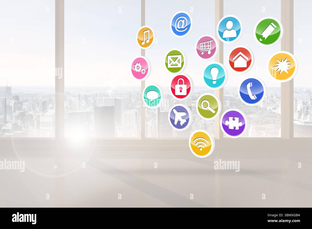 Computing application icons Stock Photo - Alamy