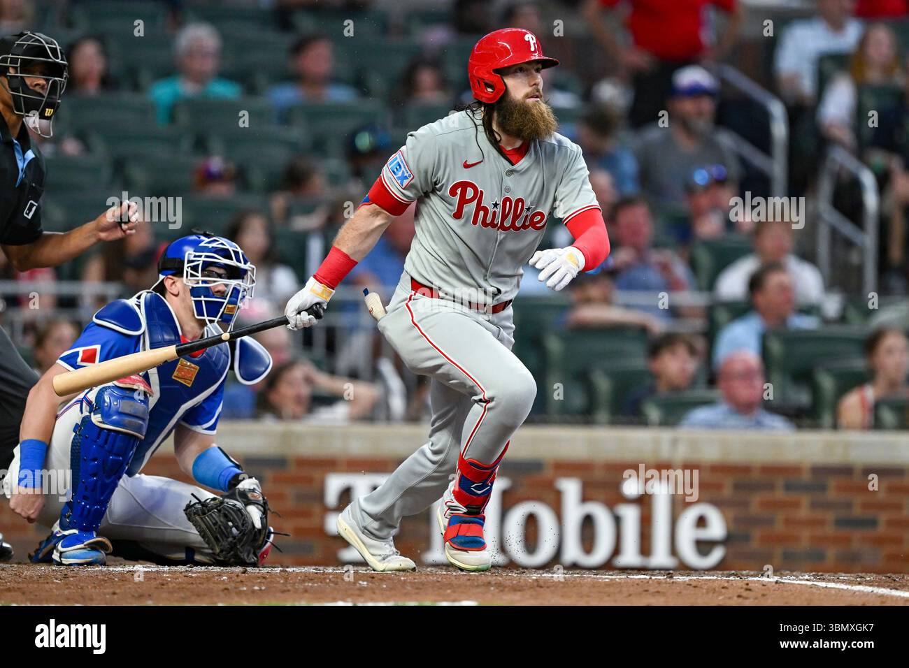 ATLANTA, GA – JUNE 28: Philadelphia center fielder Brandon Marsh (16 ...
