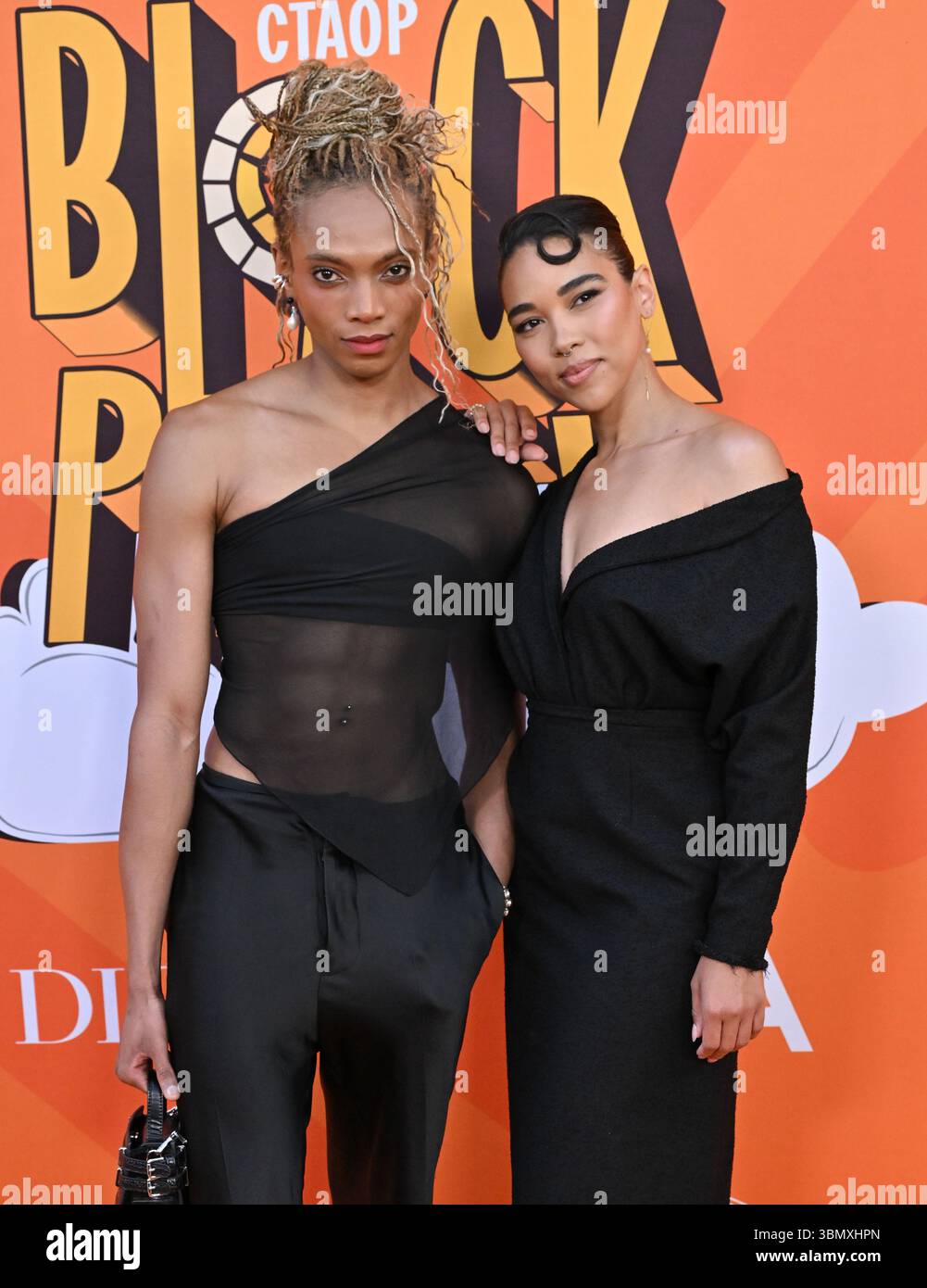 Justice Jamal Jones and Alexandra Shipp arriving to Charlize Theron ...