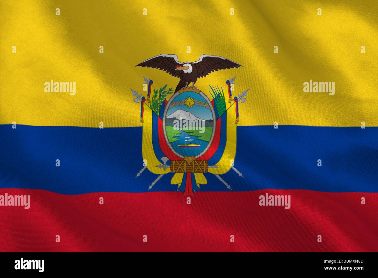 Digitally generated ecuador national flag Stock Photo - Alamy
