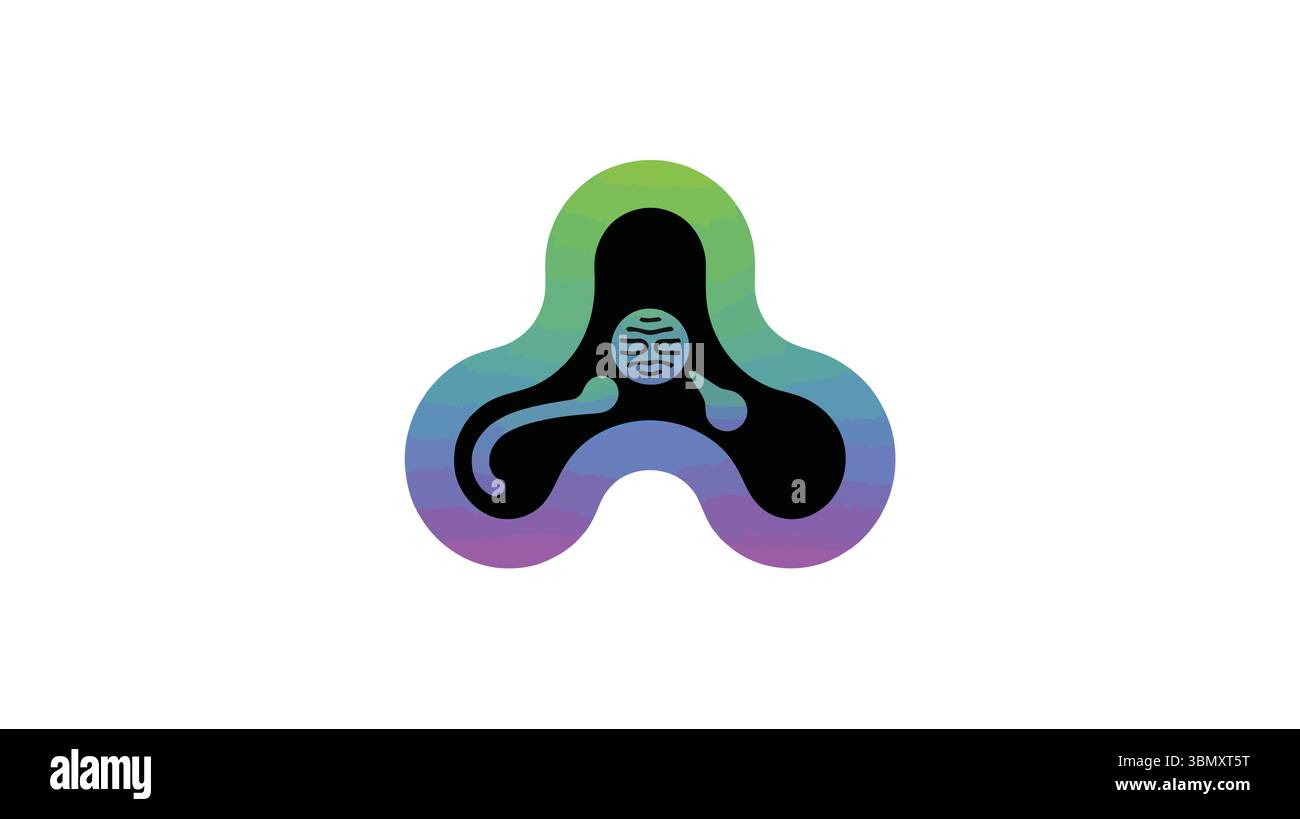 Amoeba wordmark logo with wavy psychedelic black letters and green ...