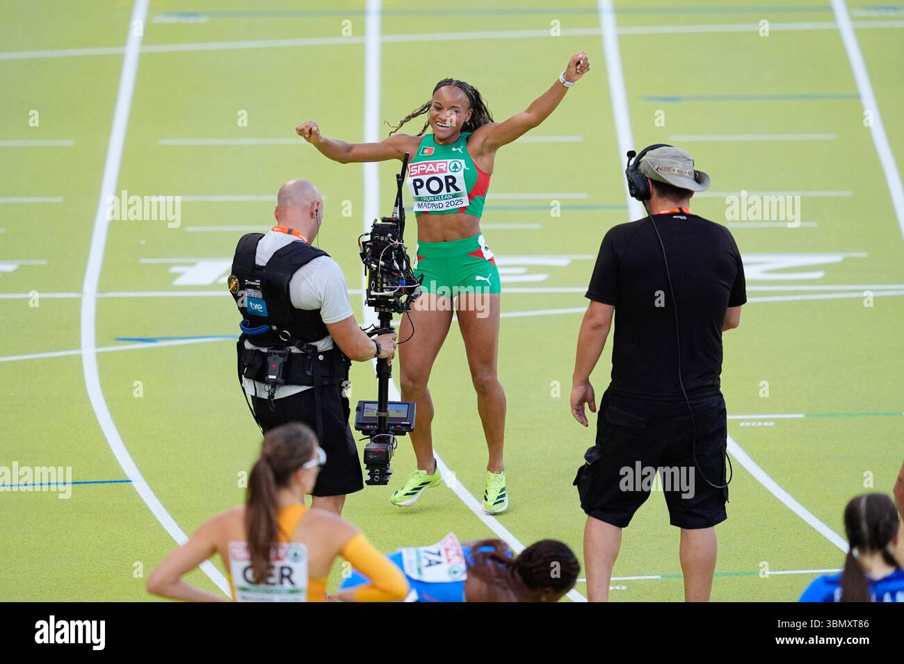Fatoumata Binta Diallo of Portugal celebrates after winning in the ...