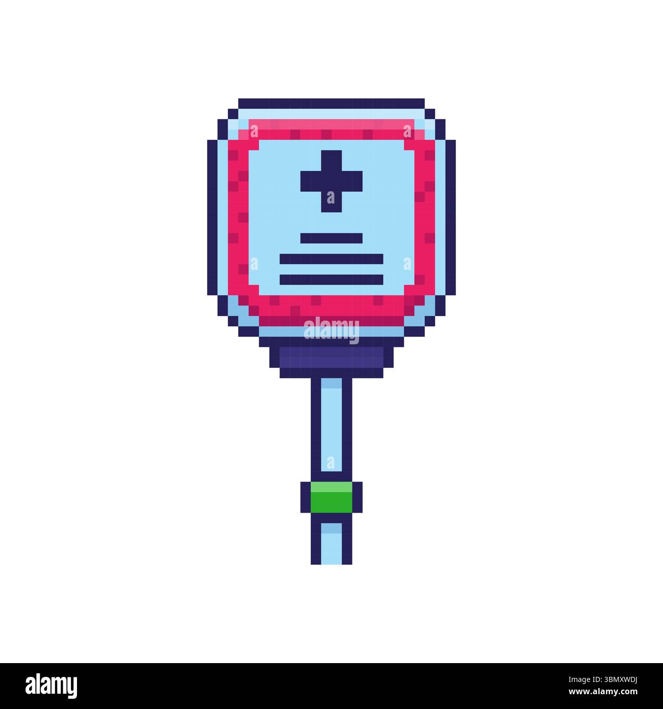 Pixel art Blood Transfusion Bag game asset design Stock Vector Image ...