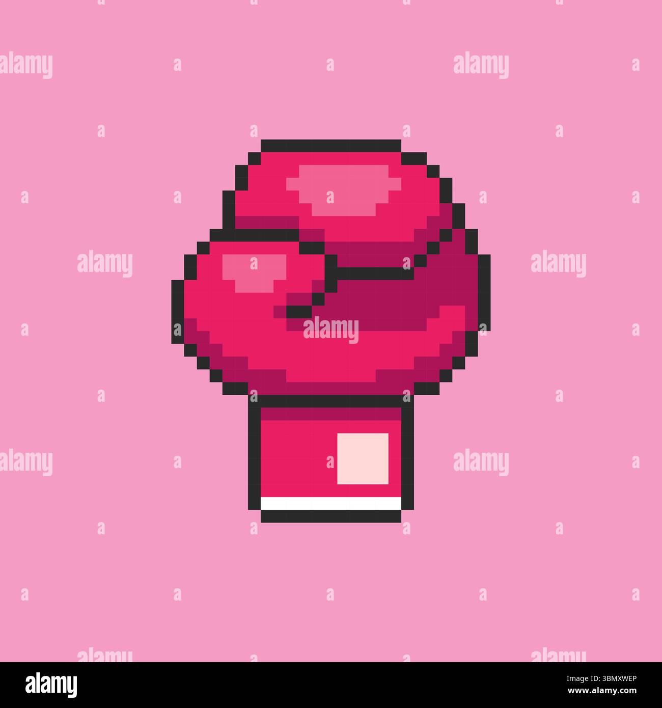 Pixel art Boxing Gloves game asset design Stock Vector Image & Art - Alamy