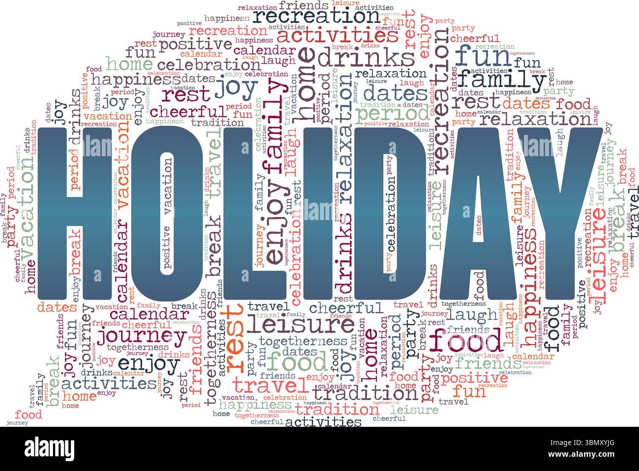 Holiday word cloud conceptual design isolated on white background Stock ...