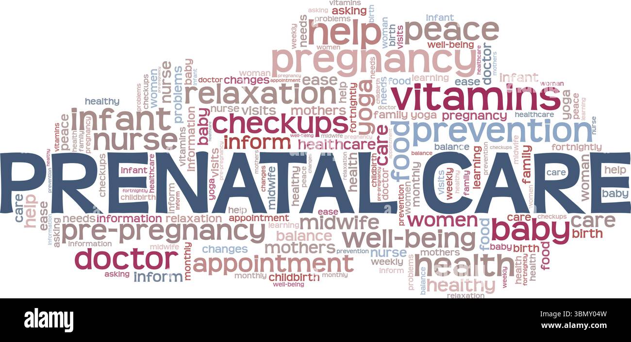 Prenatal Care word cloud conceptual design isolated on white background ...