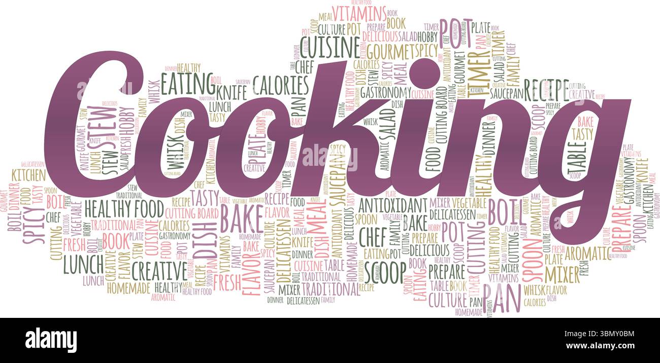 Cooking vector illustration word cloud isolated on white background ...