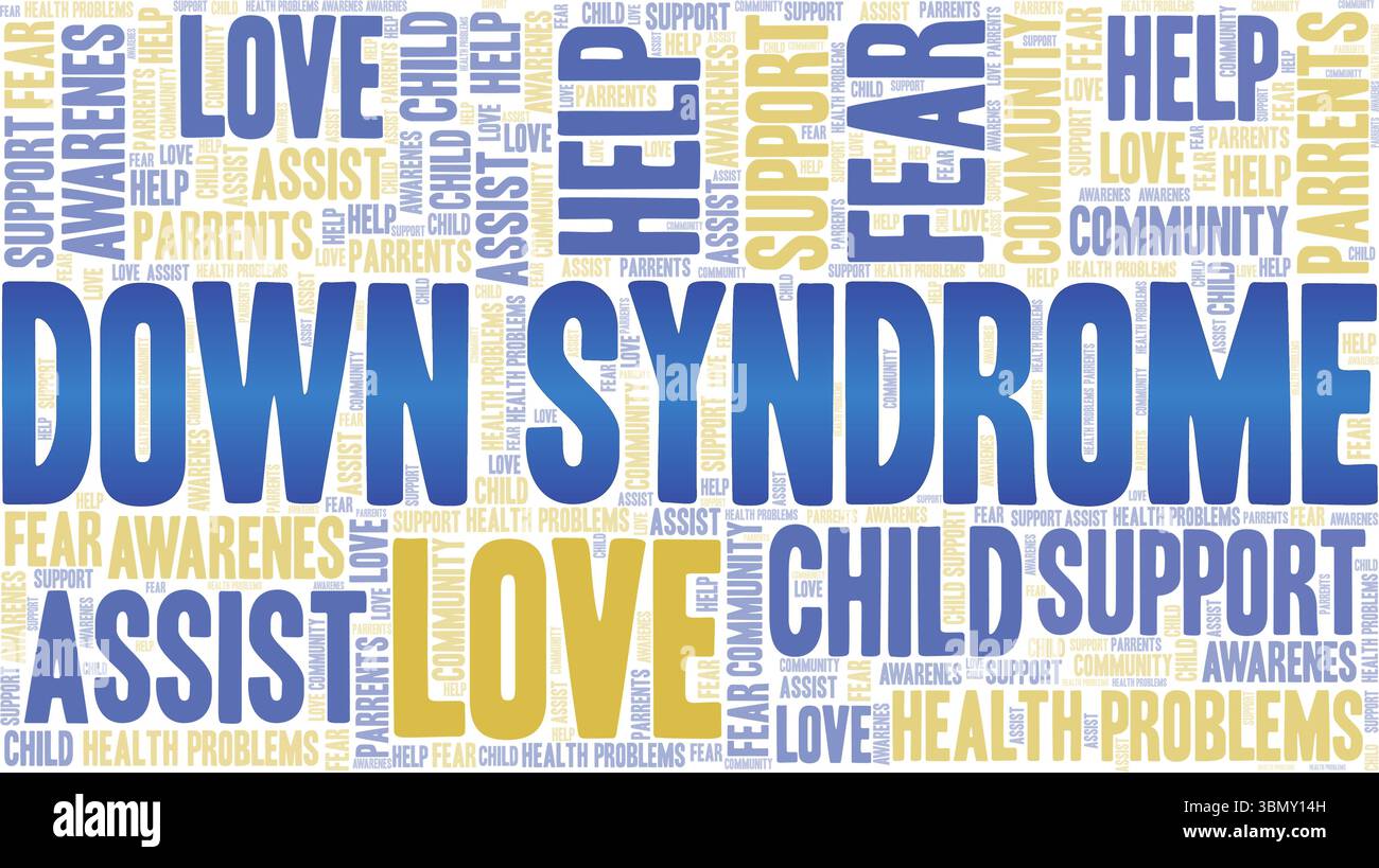 Down Syndrome word cloud conceptual design isolated on white background ...