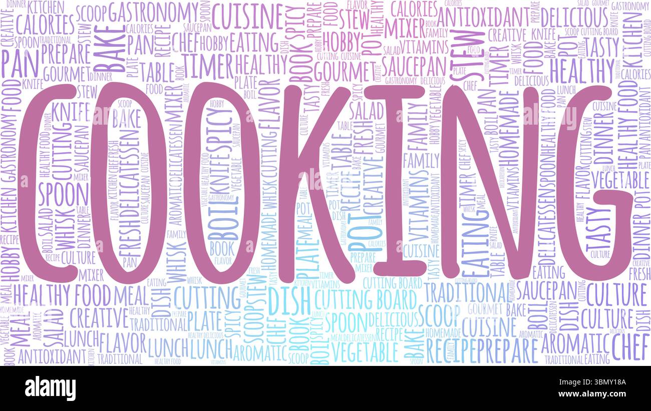 Cooking vector illustration word cloud isolated on white background ...
