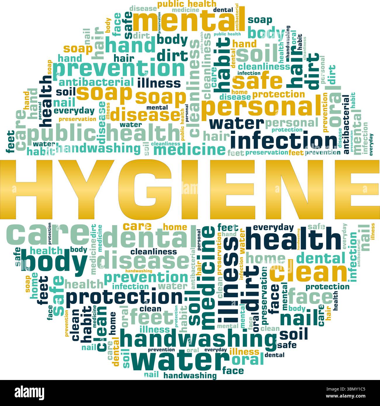 Hygiene word cloud conceptual design isolated on white background Stock ...